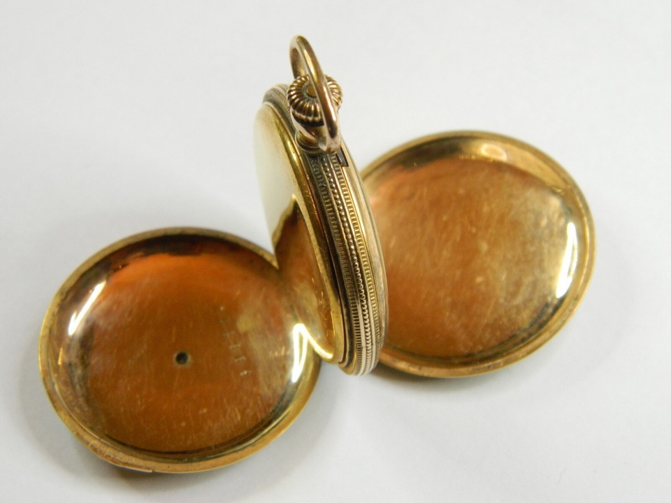 NICE VINTAGE ESSEX COLUMBIA 0S 14K GOLD FILLED STAR DIAMOND HC POCKET ...