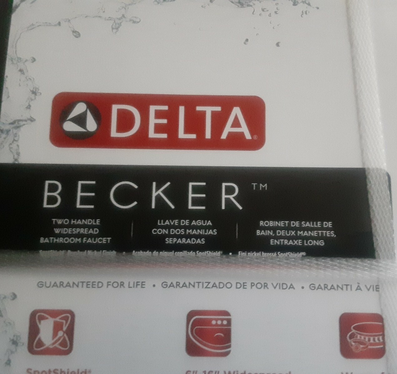 Delta Becker 35891LF-SP Two Handle Widespread Bathroom Faucet Brushed ...