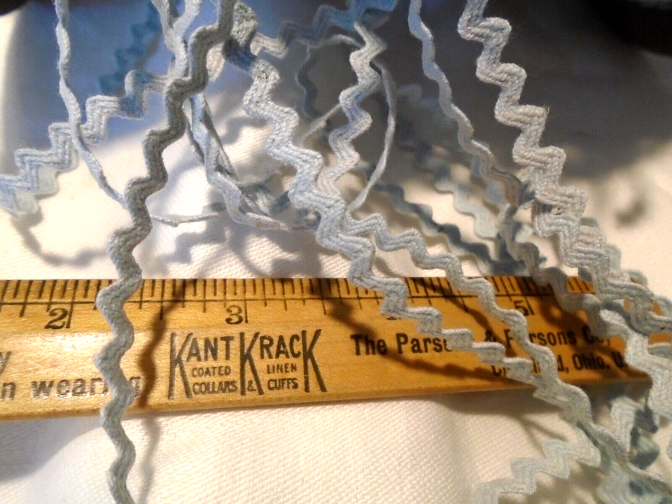 10 YARDS NOS VINTAGE PALE BLUE RIC RAC - 1/4" WIDE - dolls | eBay