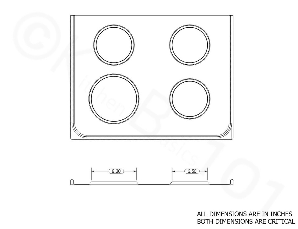 316048413 316048414 Frigidaire Replacement Drip Pan Set, Two 6-Inch ...