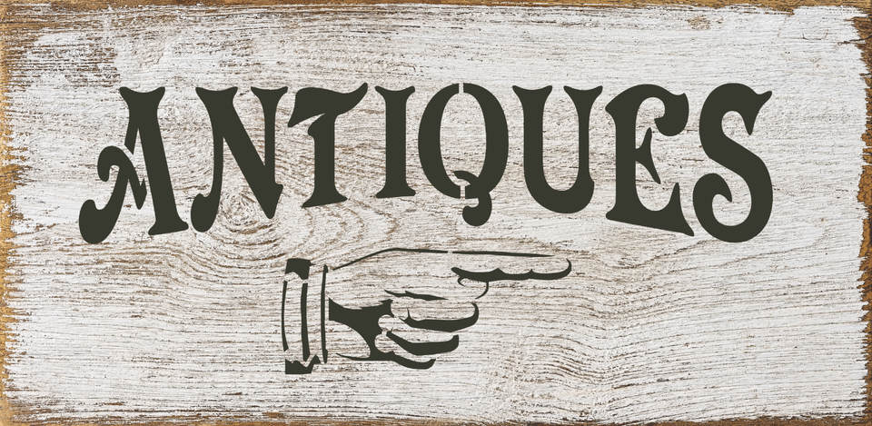 Stencil Joanie Antiques Pointing Hand Vintage Finger Prim Collectible ...