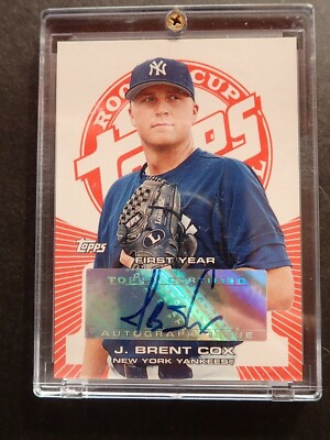 2005 TOPPS ROOKIE CUP RED J BRENT COX FIRST YEAR SIGNED CARD #151 315/ ...