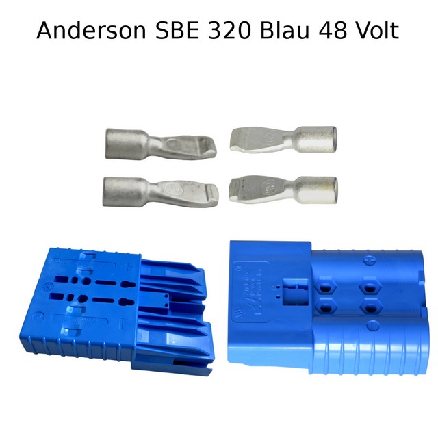 Anderson Battery Plug Set Blue 48V Sbe 320 Ampere Contact Sbx / E 70 ...