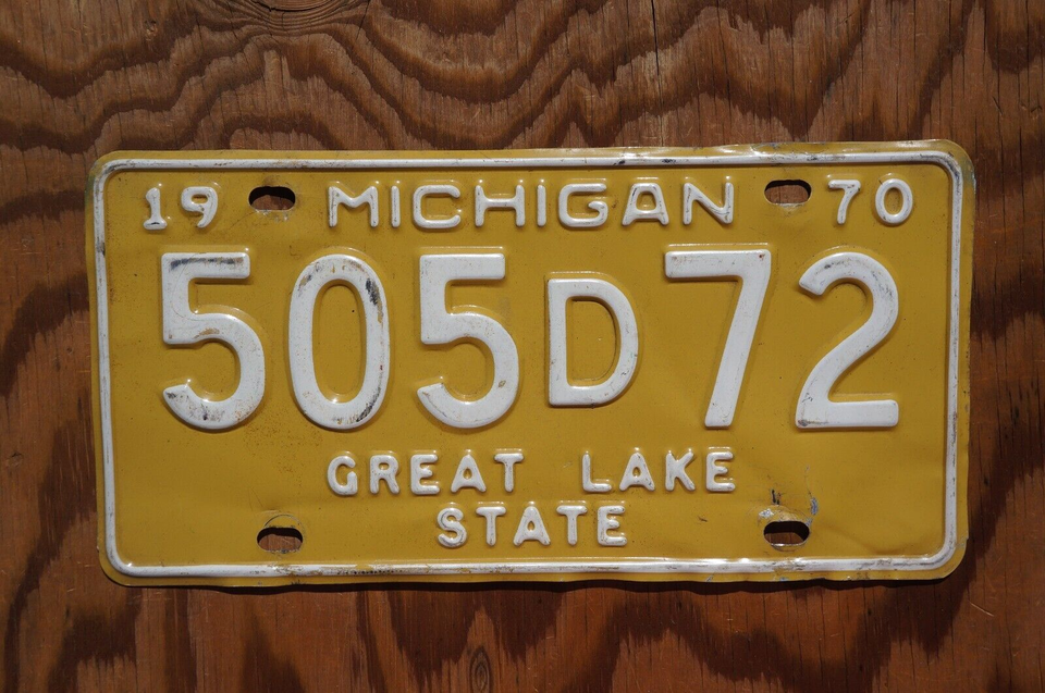 1970 Michigan DEALER License Plate | eBay