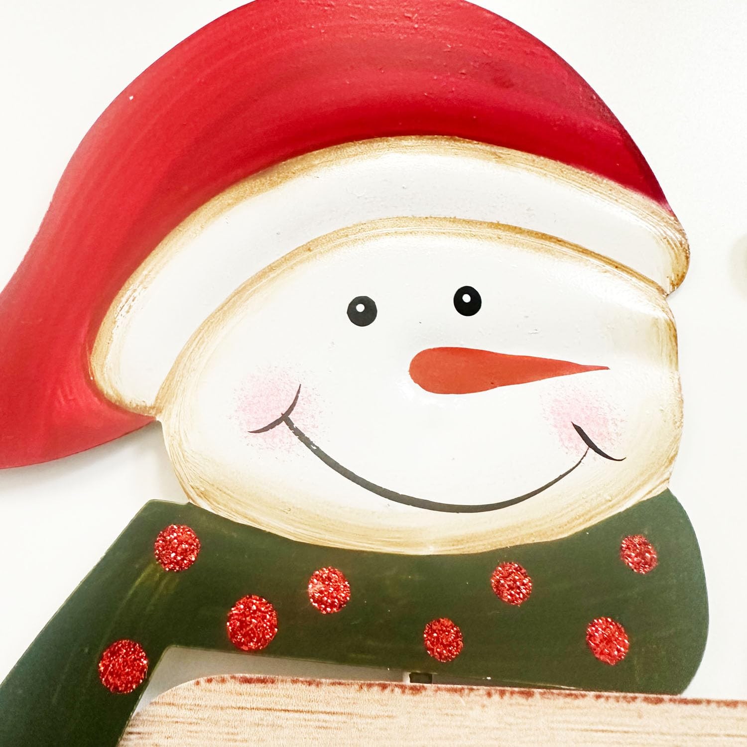 Metal Christmas Snowman Welcome Sign Stake with 3 Snowman Figurines ...