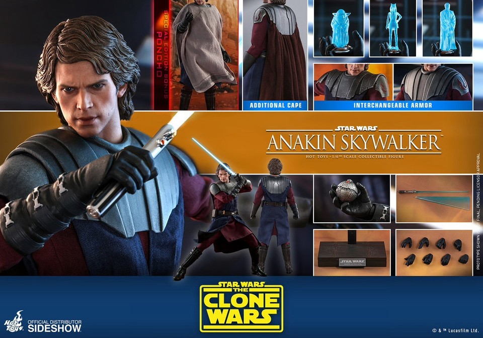 Hot Toys Star Wars: Anakin Skywalker The Clone Wars Figure - TMS019 ...