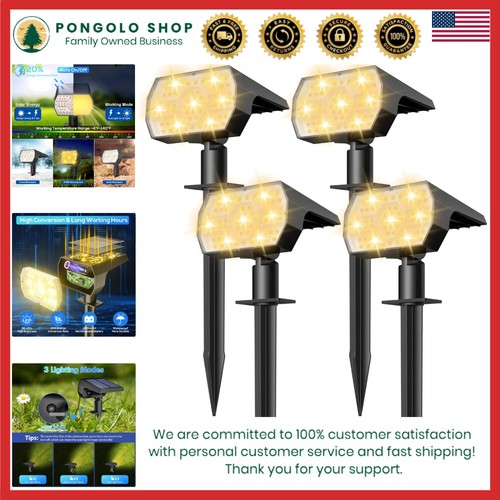 Versatile Solar Powered Landscape Lights - IP68 Waterproof, 56 LEDs, 4 ...