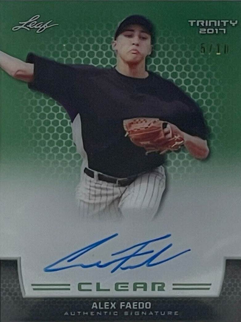 2017 Leaf Trinity - Clear Autographs Green #CA-AF1 Alex Faedo /10 (AU ...