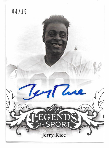 2015 Leaf Legends Of Sport Jerry Rice Auto #4/15 49ers Autograph BA-JR1 ...