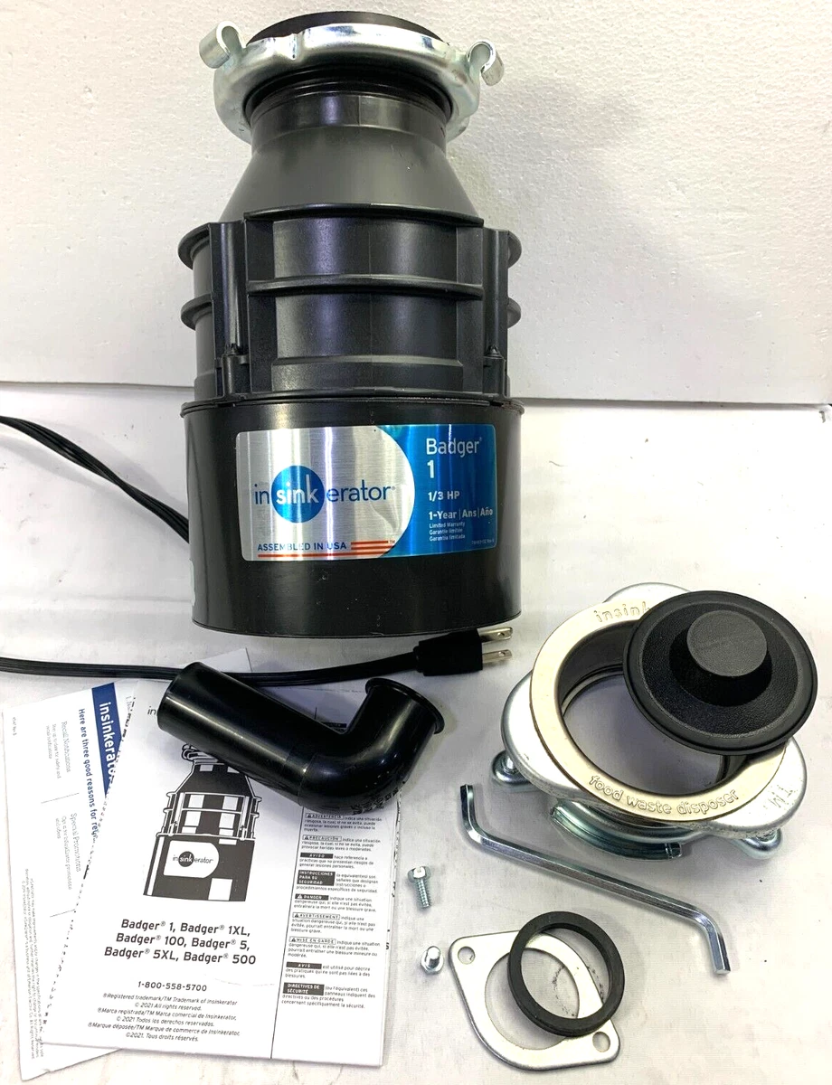 InSinkErator Badger CORD 1/2 HP Continuous Feed Garbage, 41% OFF