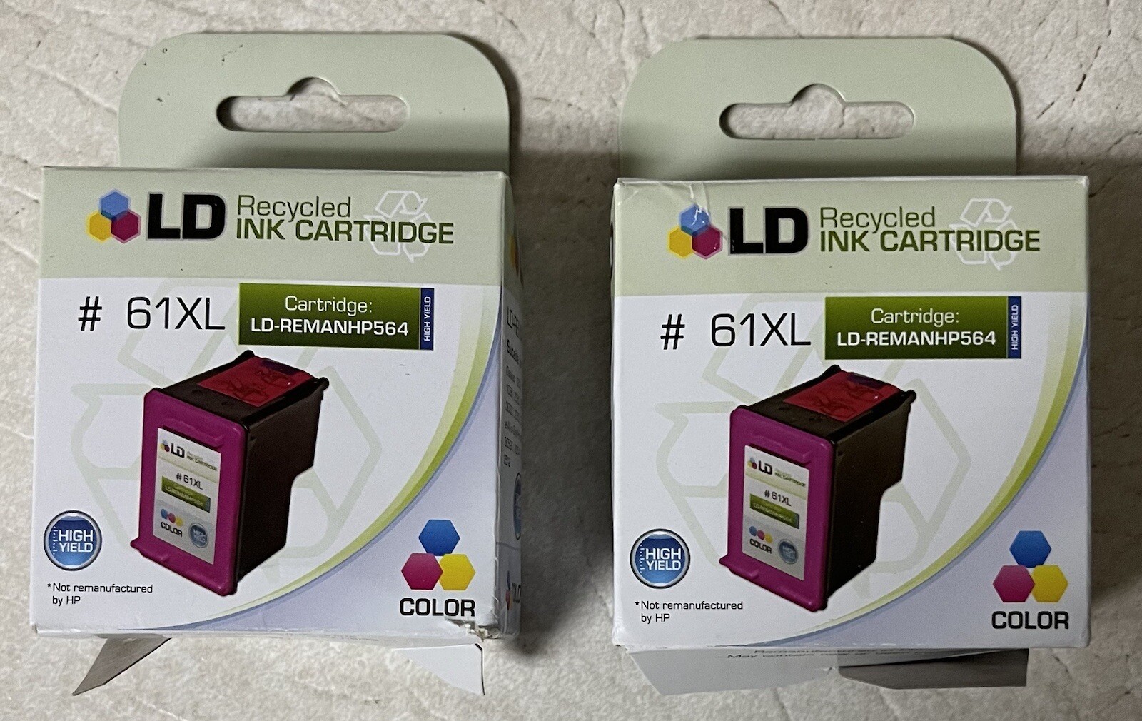 LD HP 61XL / 564 High Yield Color Ink Cartridge 2 BOXES | eBay