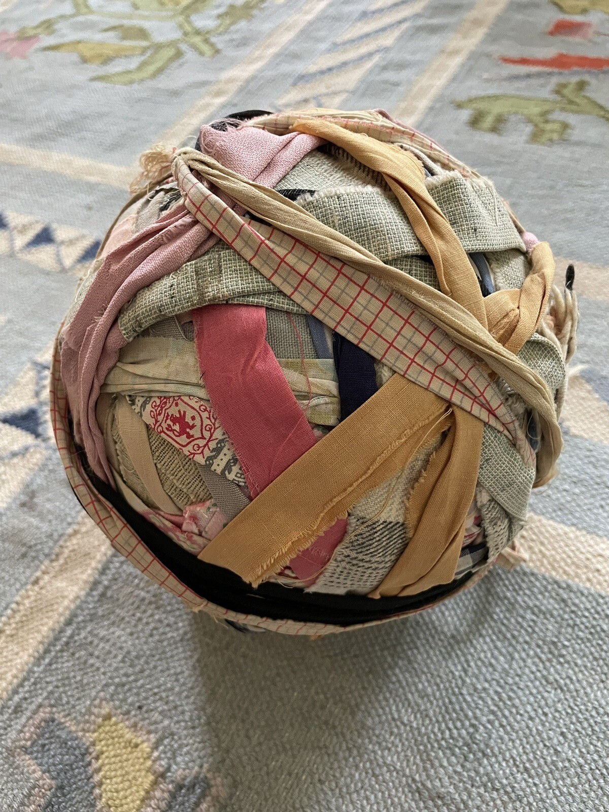 Authentic Large Rag Ball Textile Scrap Ball | eBay