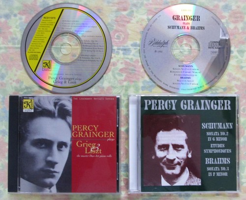 PERCY GRAINGER x2 CD LOT: 1.)Schumann/Brahms & 2.)Grieg/Liszt LIKE NEW ...