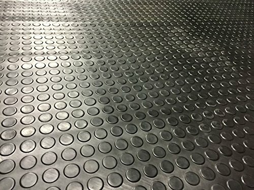 COIN RUBBER MATTING BLACK 48" WIDE x 12" LONG FREE SHIPPING | eBay