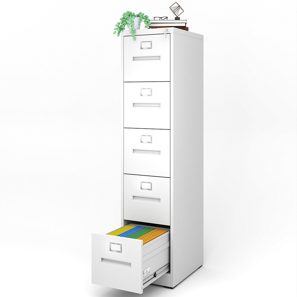 Metal Draw File Cabinet Vertical Lockable Storage Locker Filing ...