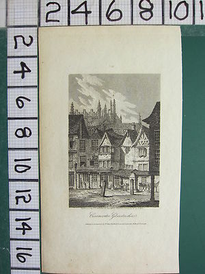 c1825 ANTIQUE CIRENCESTER PRINT ~ VIEW OF CIRENCESTER GLOCESTERSHIRE ...