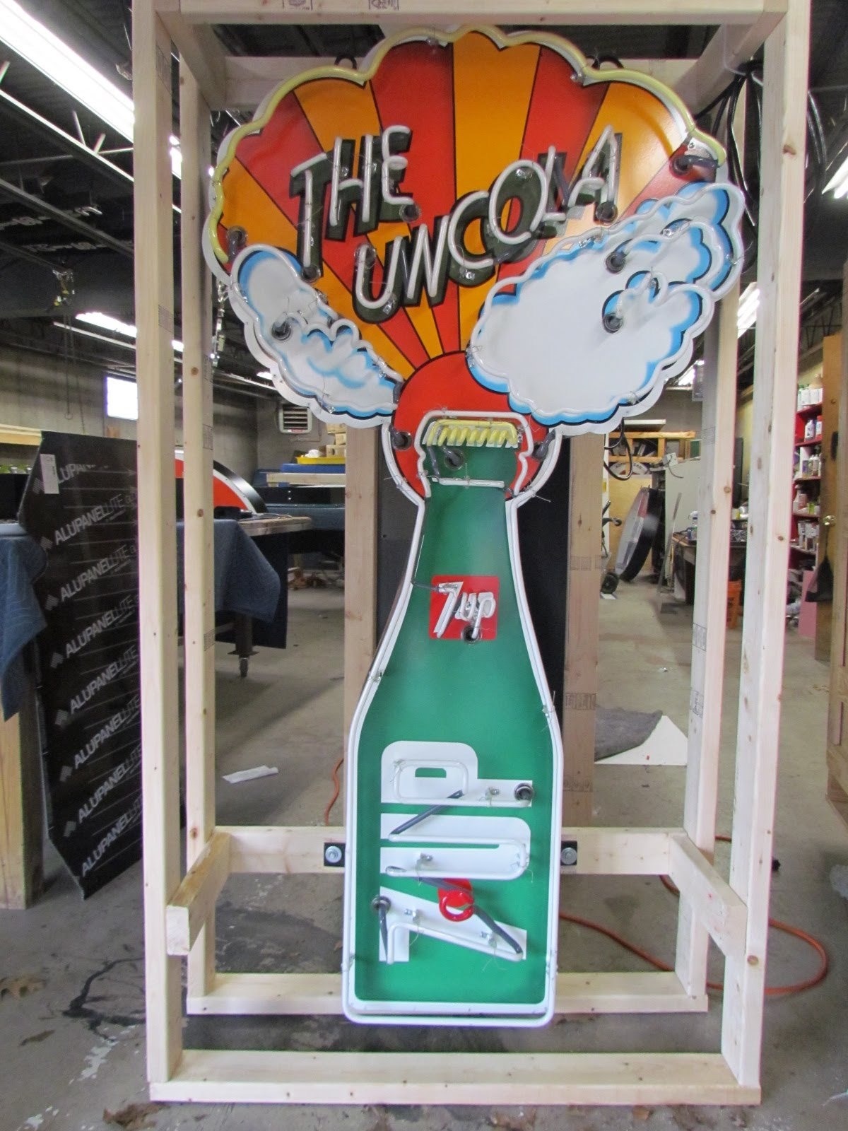 New 7UP " The Uncola" Porcelain Neon Sign 32"W x 72"H | eBay