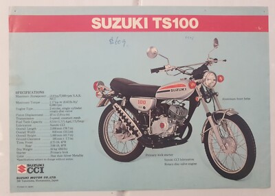 1970s SUZUKI TS100 Motorcycle Original Sales Leaflet | eBay