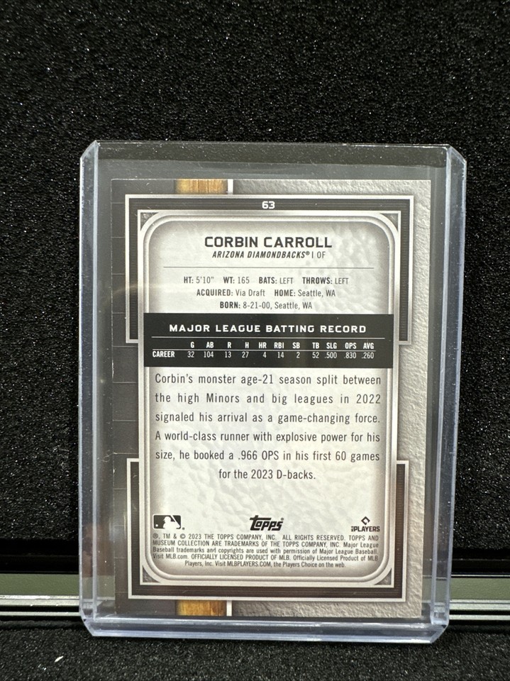 2023 Topps Museum Collection Corbin Carroll Ruby Rookie /50 | eBay