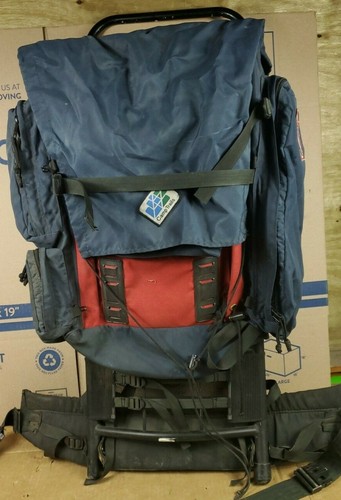 CAMP TRAILS External Frame blue and red Hiking Camping Backpack Large ...