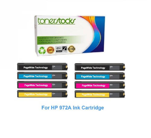 8pk 972A 972 A Ink Cartridges for HP PageWide Pro 377dw 452dw 477dw ...