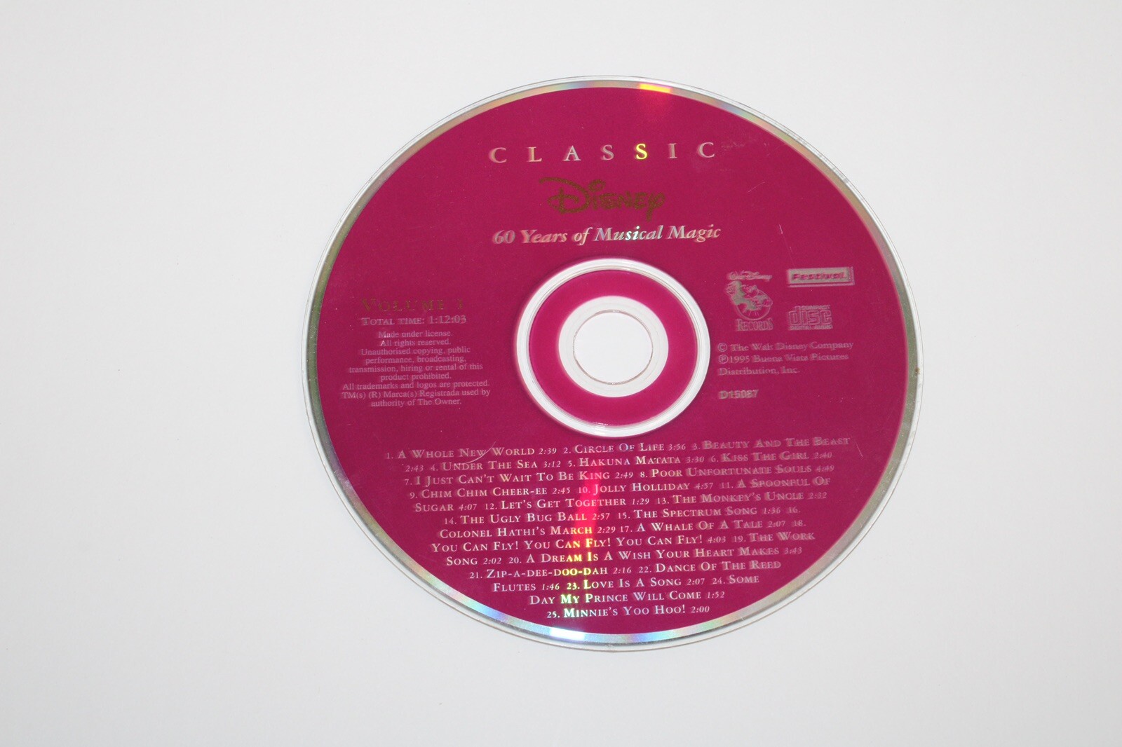 Classic Disney, Vol. 1 by Disney (CD, 1995) 60 Years of Musical Magic ...