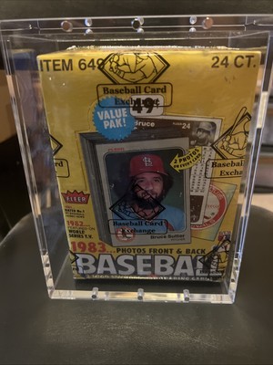 1983 FLEER Unopened CELLO Box BBCE FASC Acrylic case included! | eBay