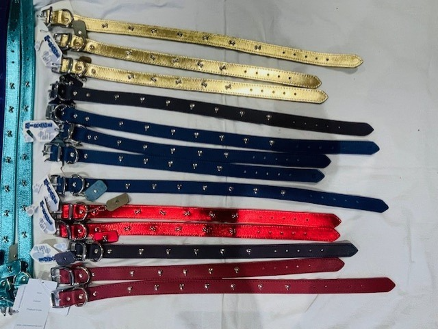 Full Grain Leather DESIGNER Dog Collars - Large size 24 and 26 in, 23 ...