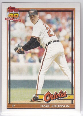 M) 1991 Topps Baseball Trading Card - Dave Johnson #163 | eBay