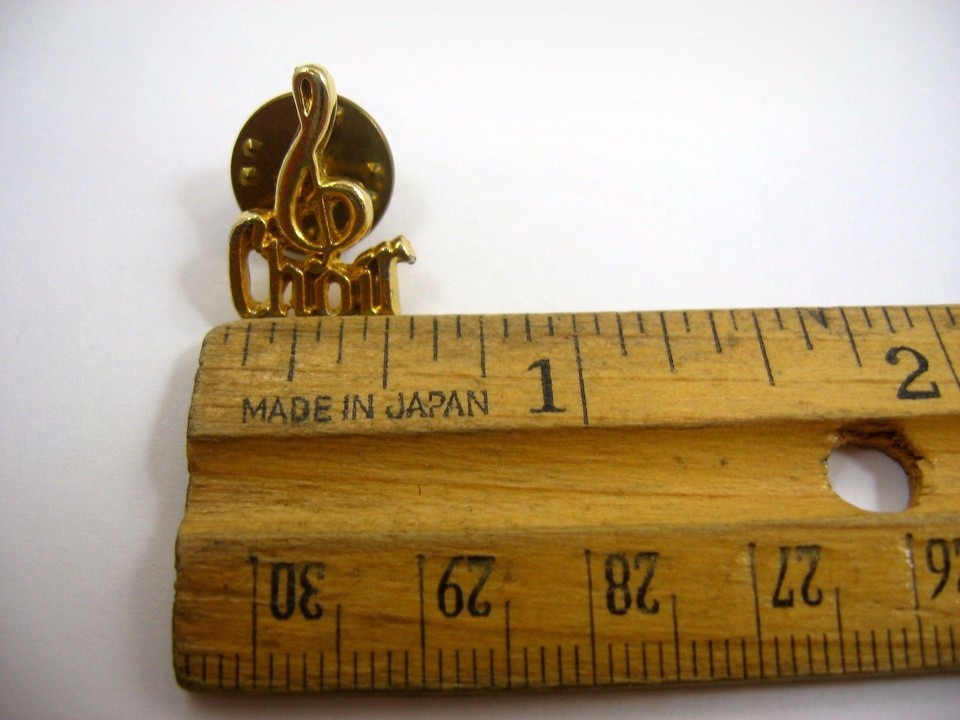 Vintage Choir Lapel Pin Gold Tone G Clef Treble Clef Music Musician ...