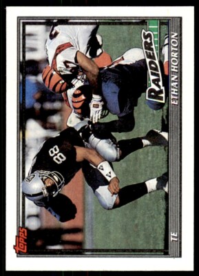 1991 Topps Ethan Horton Los Angeles Raiders #86 | eBay