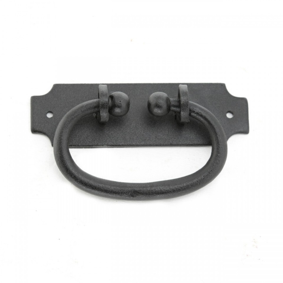 Black Wrought Iron Cabinet Pulls Hepplewhite 5.25" W Drop Style Pack of ...