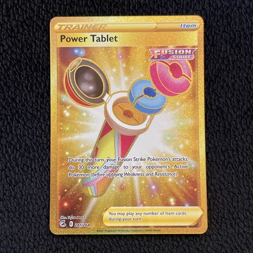 Pokémon TCG Power Tablet Fusion Strike 281/264 Holo Gold Secret Rare | eBay