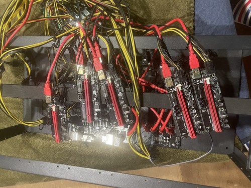 Mining Rig Kit (Plug+Earn) 6GPU slots, CPU, ETH BTC Bitcoin Miner NO ...