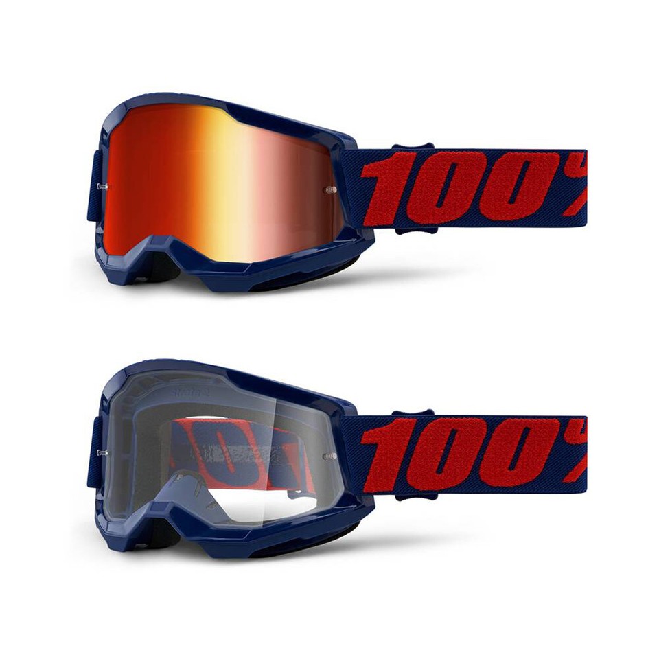 100% STRATA 2.0 Goggles Off-Road Motocross Goggles MTB Quad 100 Percent ...