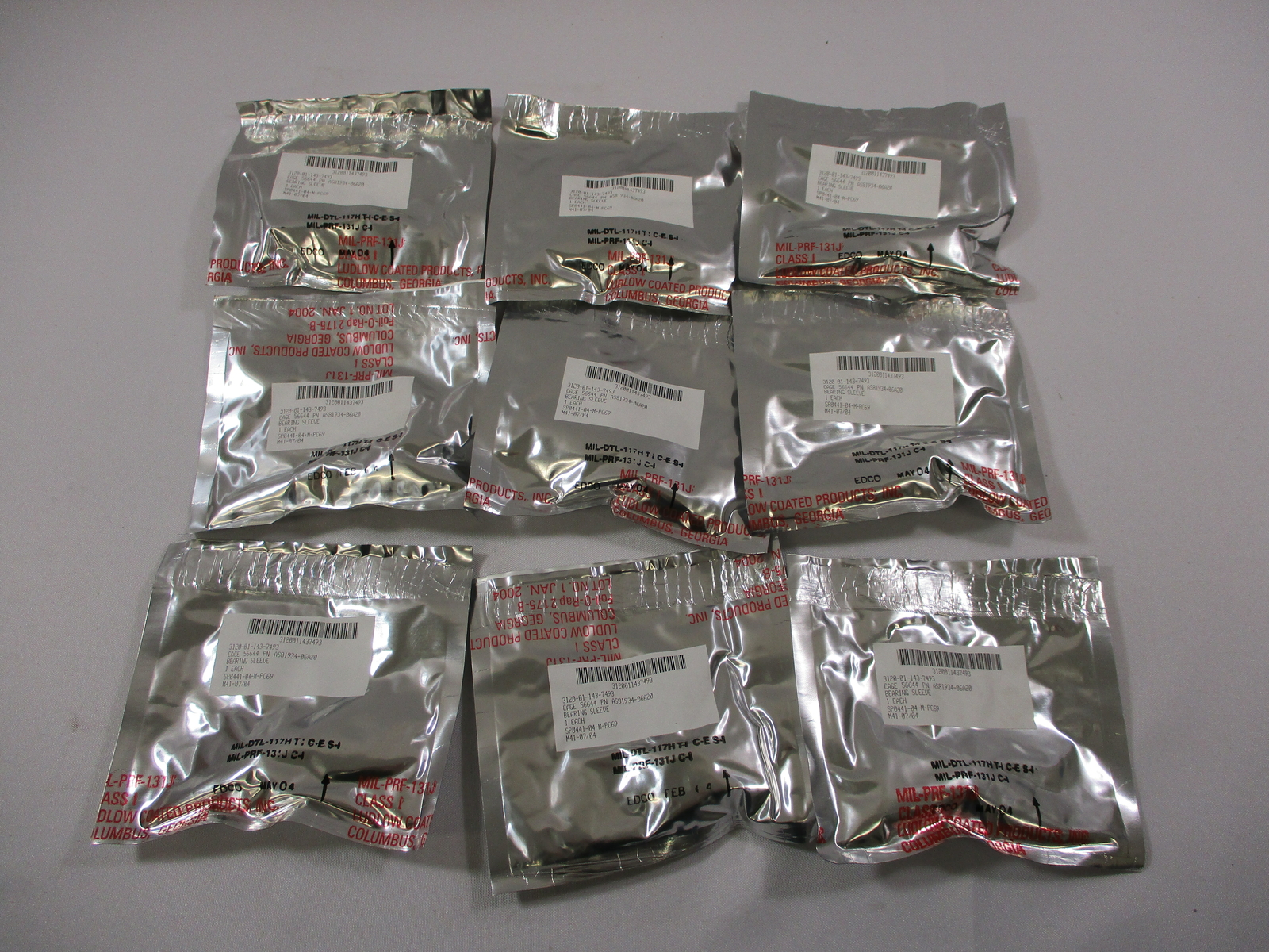 *NEW* (LOT OF 9) AMPHENOL AEROSPACE AURORA M81934/2 SLEEVE BEARING ...