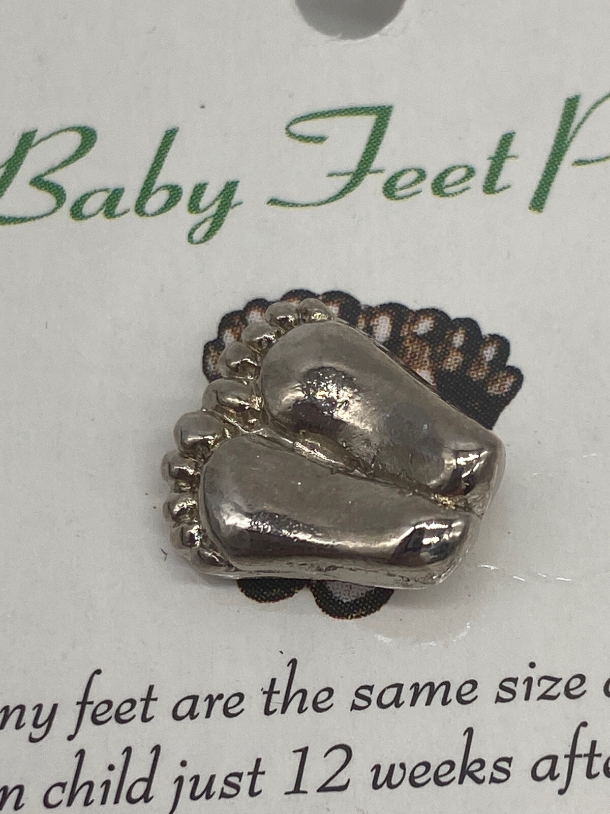 Vintage Precious Feet Lapel NEW Pin 2003 Life Cycle Pro Life Symbol ...