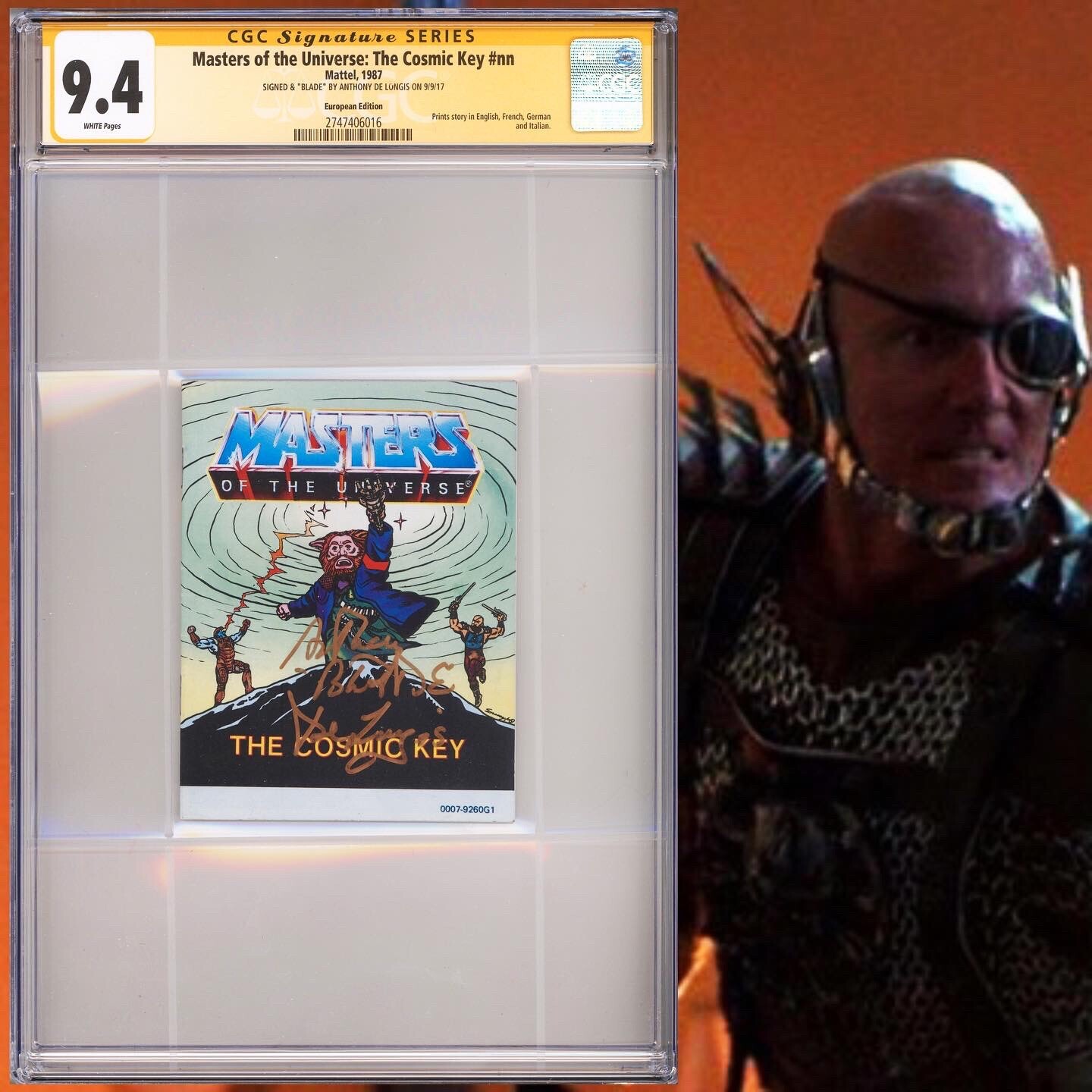 CGC 9.4 SS Masters of the Universe The Cosmic Key mini comic signed by ...