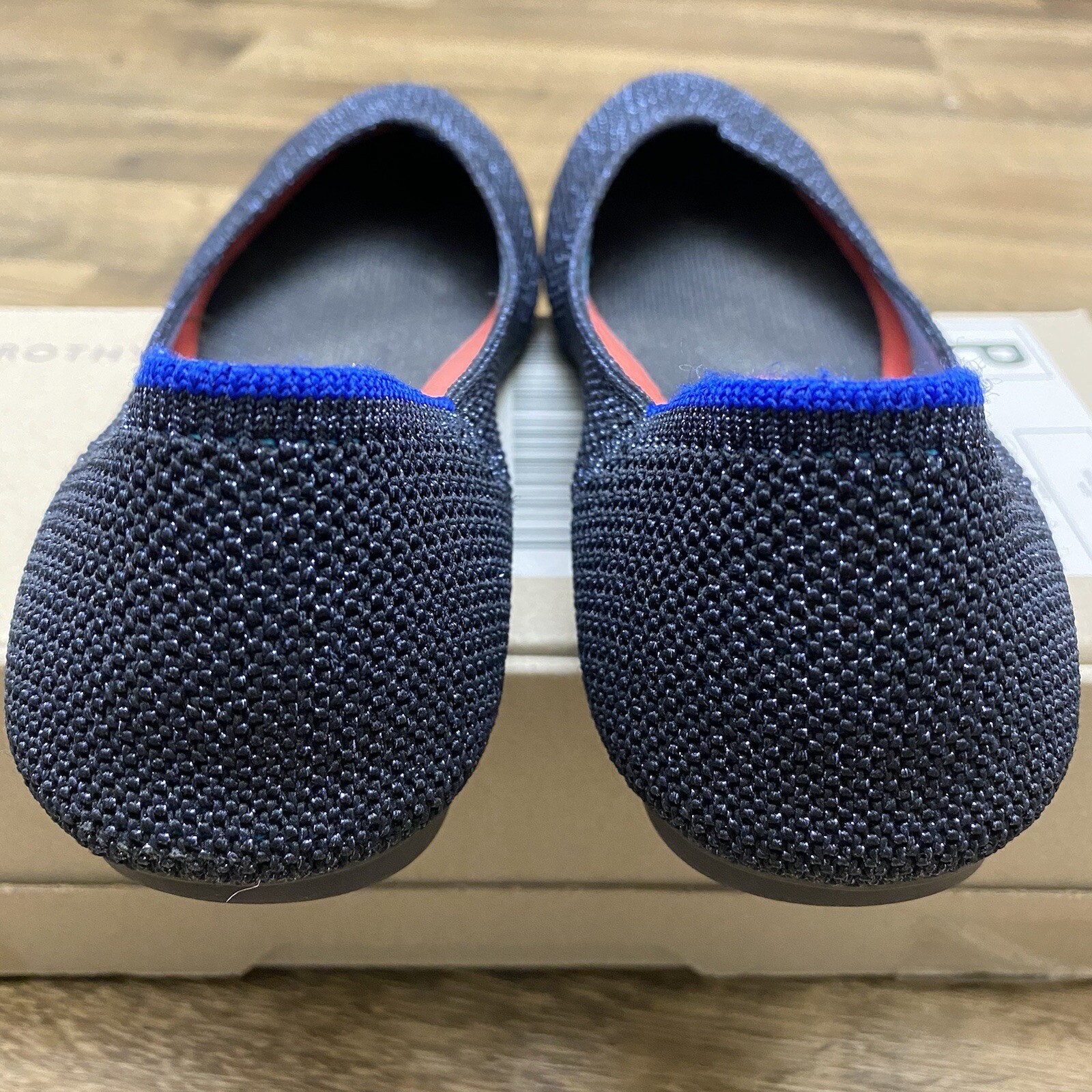 Rothy’s Metallic Lattice Blue Ballet Flat Size 7.5 In… - Gem