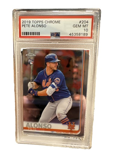 2019 Topps Chrome Pete Alonso #204 Rookie Card PSA 10 GEM MINT | eBay