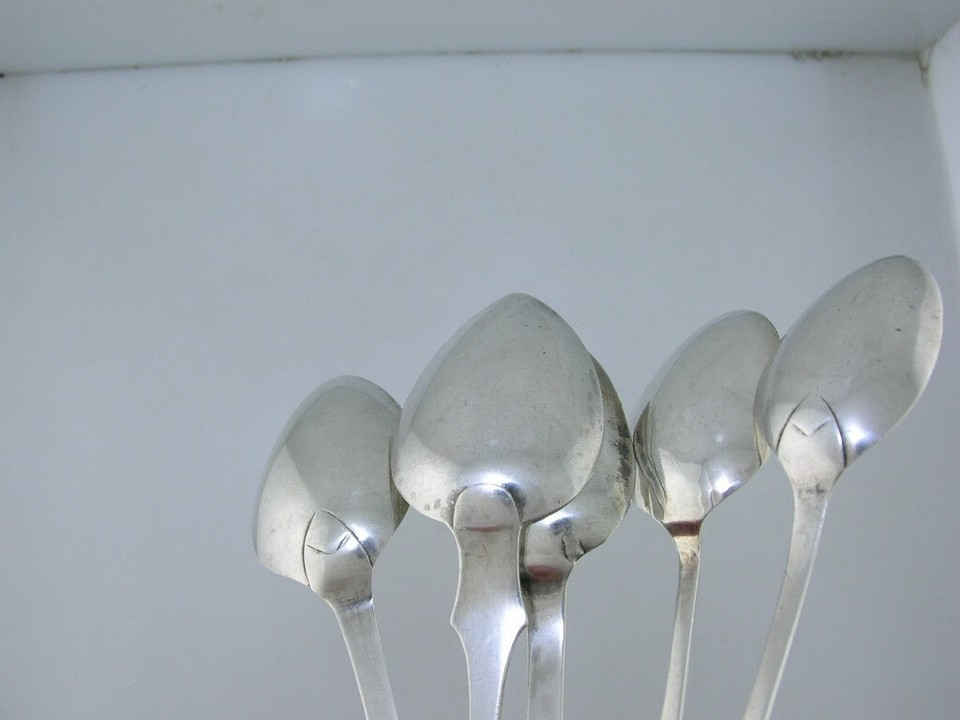 Collection 14 Early Coin Silver MANNERBACK Spoons READING PA c1700's ...