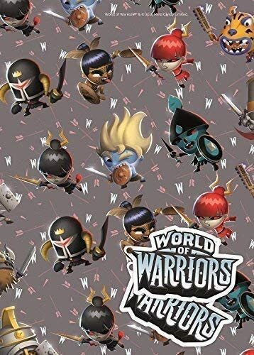 World of Warriors wrapping paper 2 Sheet 49 x 70cm World of Warriors ...