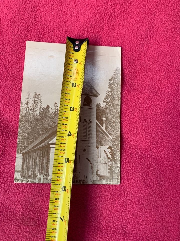 Mt. SHASTA AREA vintage RPPC large POSTCARD church FORT JONES ...
