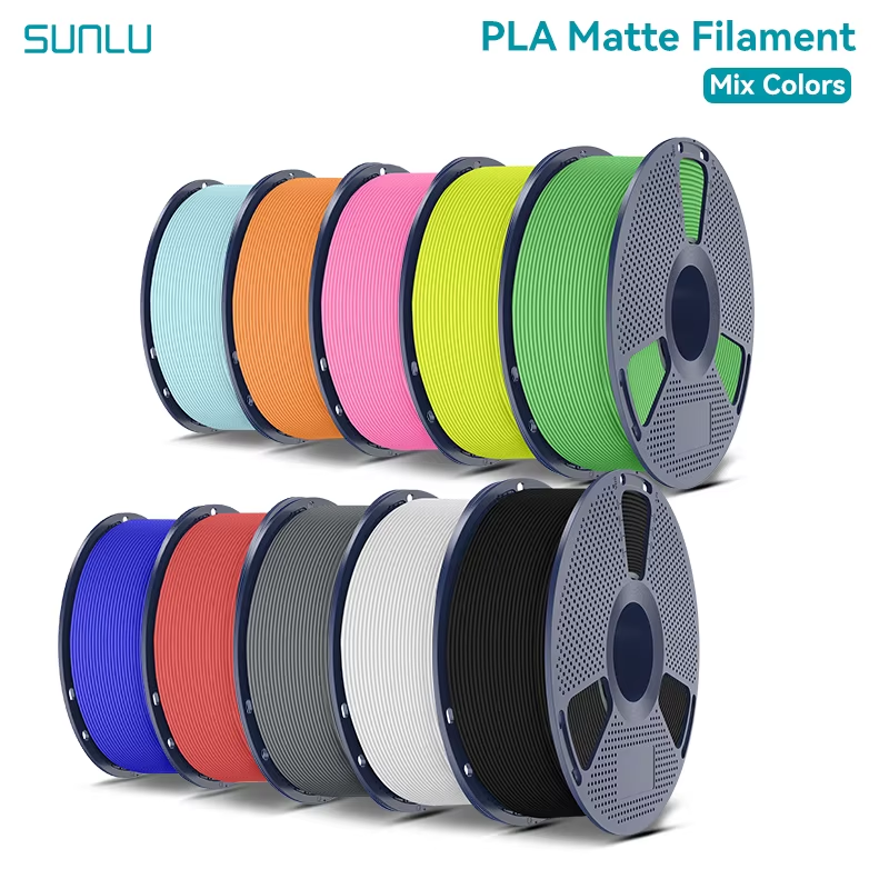 PLA Matte 3D Filament 1.75Mm Frosted Texture Neatly Wound Multicolor ...