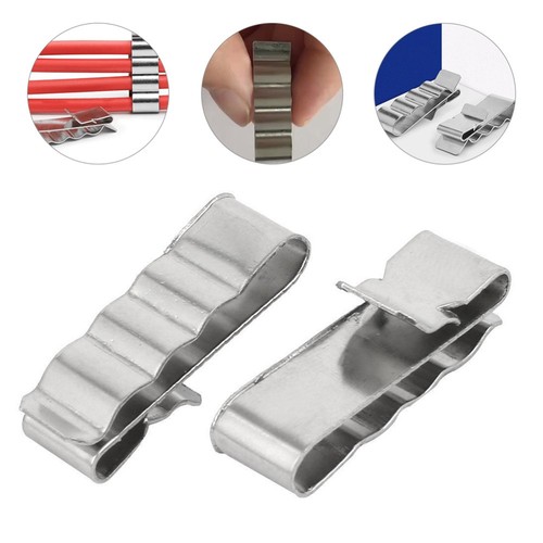 30 Pcs Trailer Cable Clamp Stainless Steel Photovoltaic Clips Heavy ...