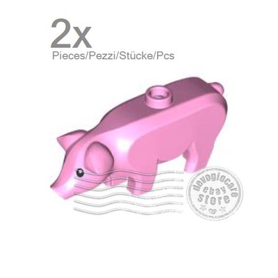 2x LEGO 87621pb01 Pig Bright Pink | 6308842 | eBay
