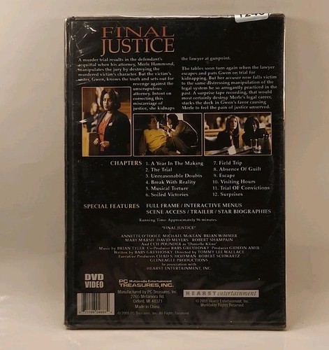Final Justice Slim Case DVD Movie Annette O'toole Michael Mckean 2009 w1s1 1240 | eBay