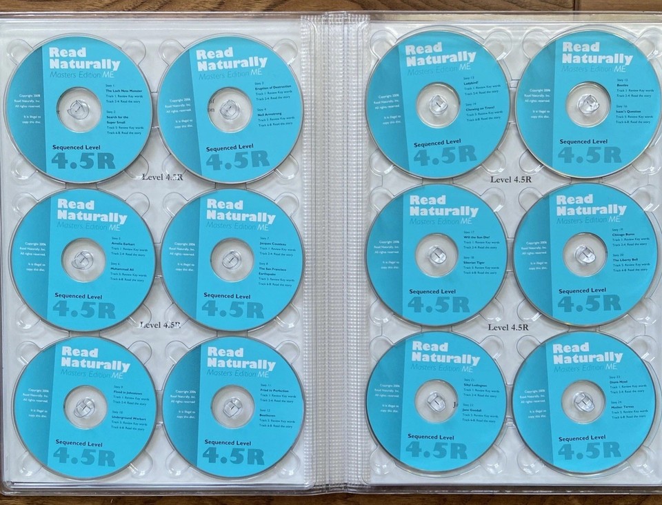 Read Naturally Masters Edition ME Audio 12 CD Set & Book Fluency Level 4.5 R | eBay