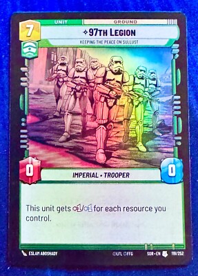 Star Wars Unlimited Spark of Rebellion 97th Legion FOIL Uncommon Card ...