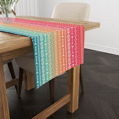 Abstract Art Printed Table Runner Cloth for 6 Seater Table 13x72 in | eBay
